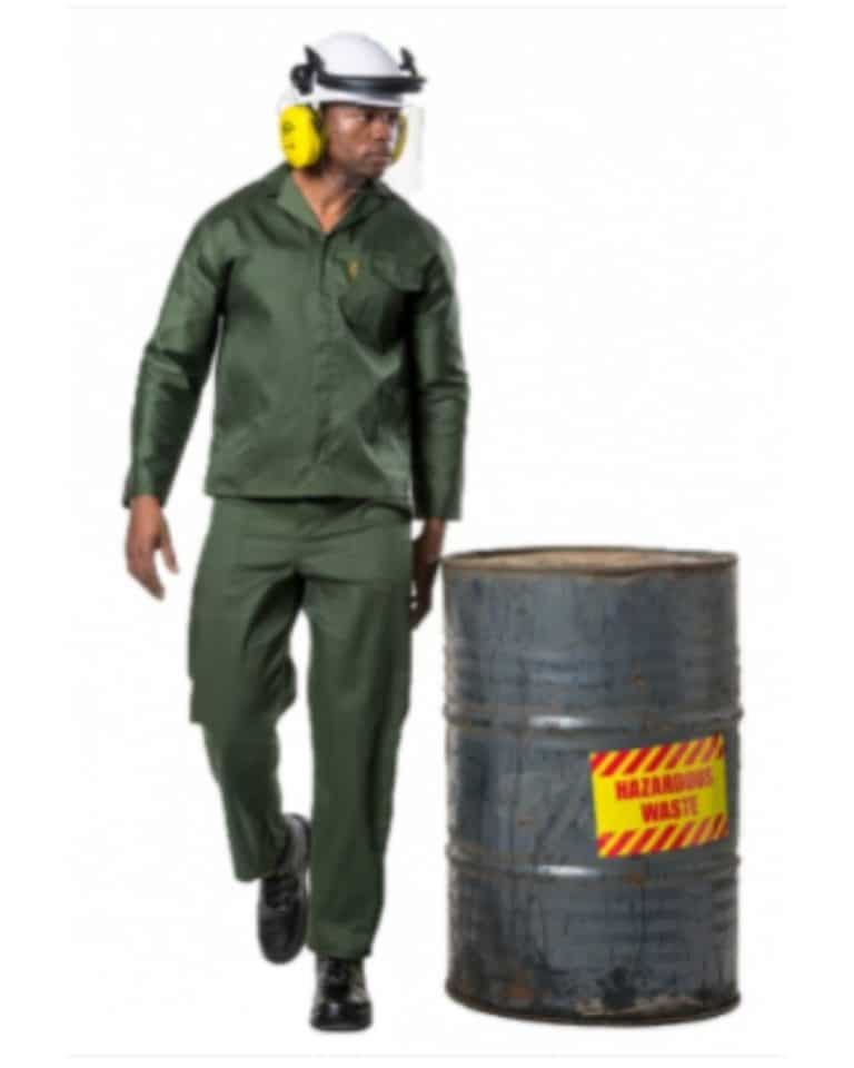 Polycotton Two Piece Dromex Olive Green Acid Resistant Conti Suits ...