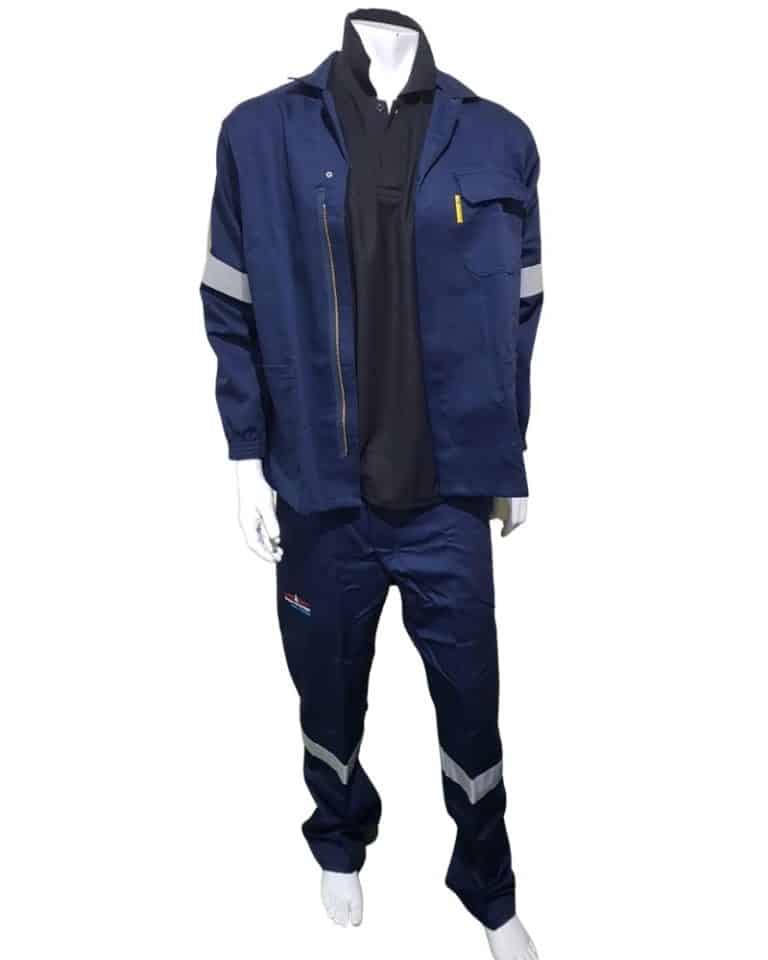 Dromex D59 Navy Blue Flame Acid Jacket With Reflective SABS Marked ...