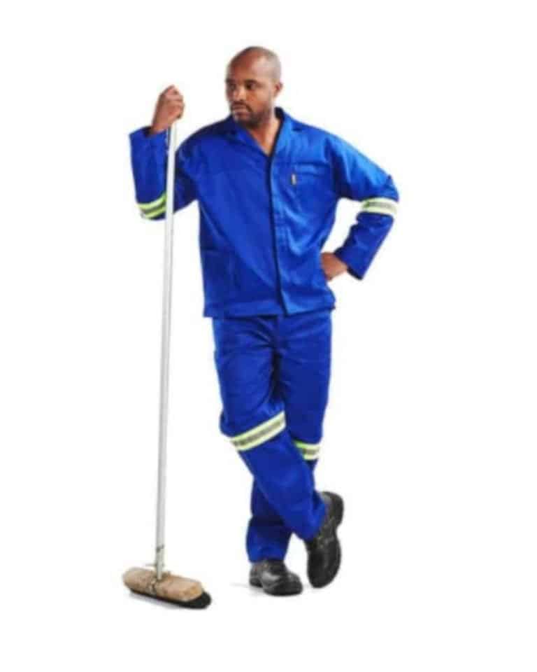 Polycotton Two Piece Hybrid Royal Blue Conti Suits With Reflective Tape ...