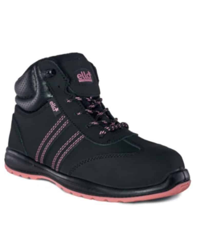 Ella, Jasmine,Smooth Leather, Ladies Safety Boot, Black/Pink - ZDI ...