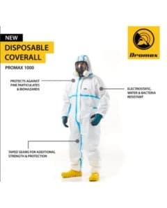 Promax 1000 Medical Coverall Certified En 14126:2003 - With Blue ...