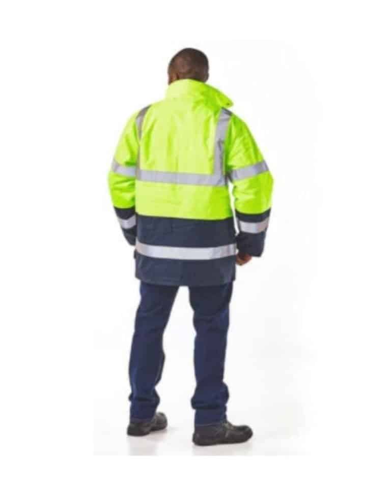 Dromex Two Tone Waterproof Hi Viz Thermal Jackets, Lime/ Navy Blue ...