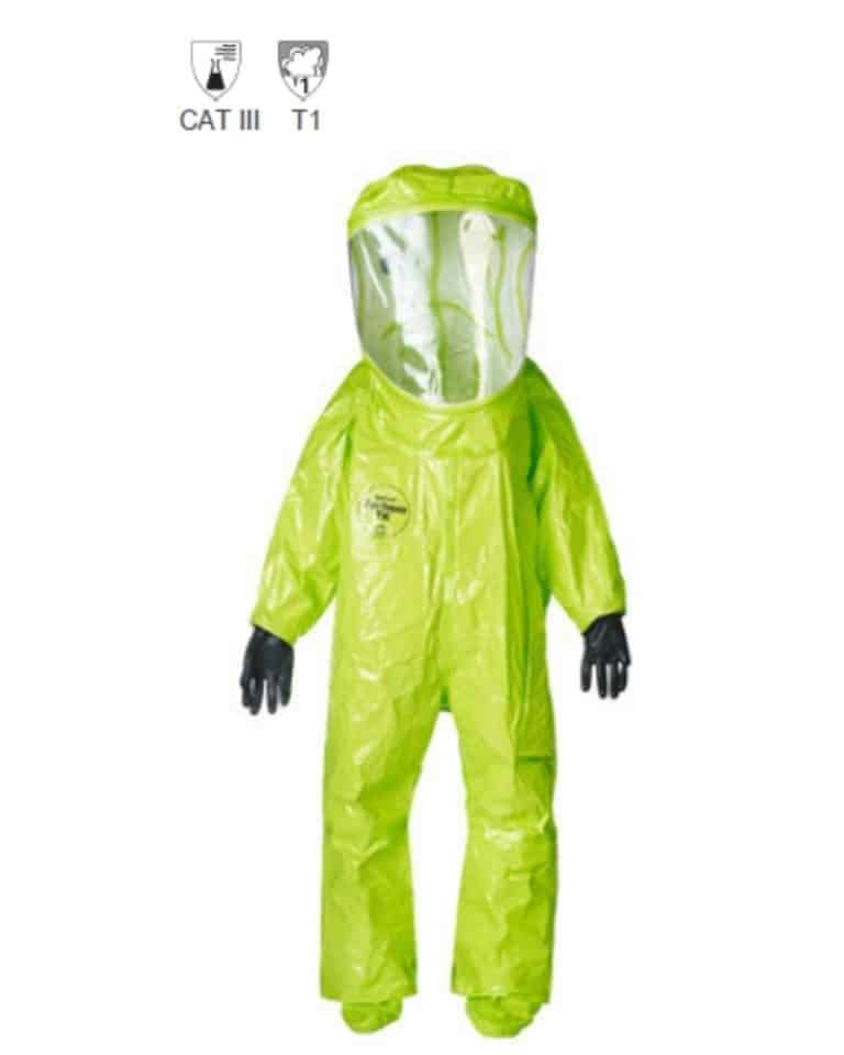 Du Pont Tychem 1000 Level A Hazmat Suit Tk614T fully-encapsulated suit ...