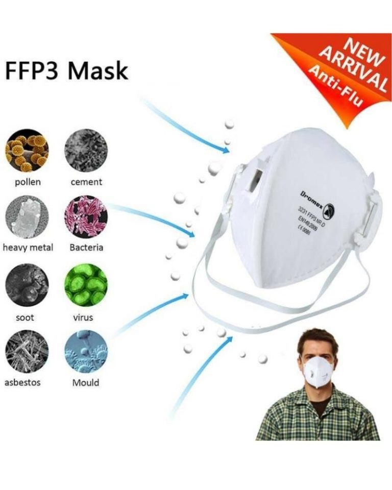 Dromex FFP3 3231 Disposable Flat Fold Mask - ZDI - Safety PPE ...