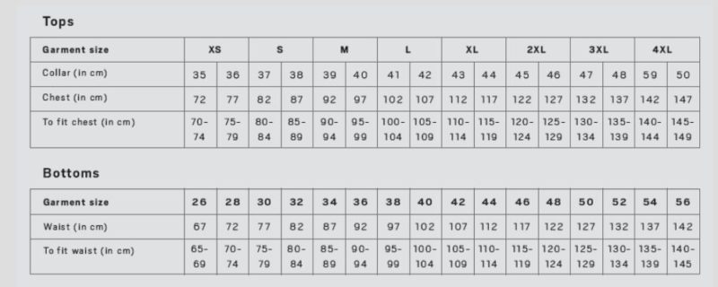 SIZING GUIDE - ZDI - Safety PPE & Uniforms Wholesaler Since 2018