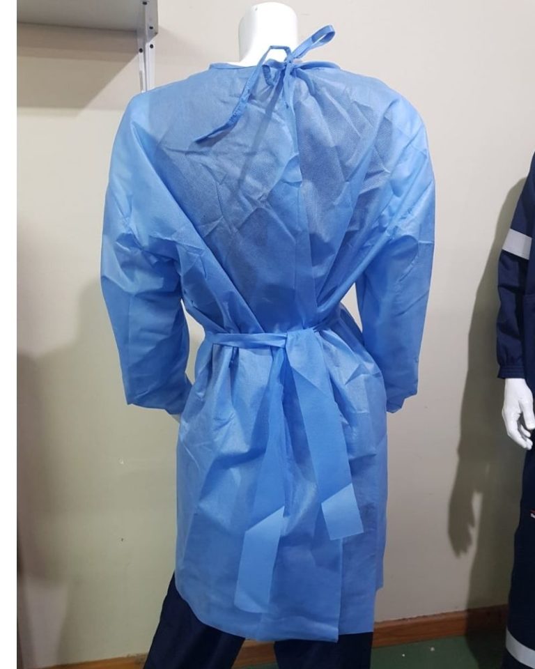 Blue Isolation Gowns 50Gsm, White Cuffs (Clear Packaging) - Buy In Bulk ...