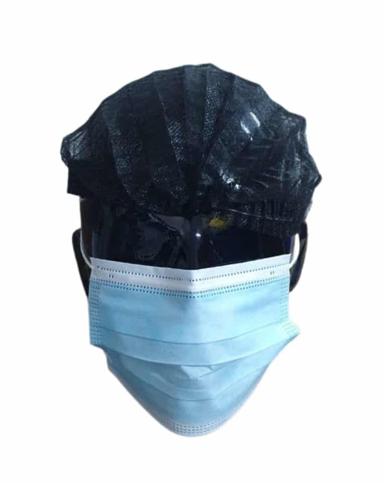 18" Mop Caps Single Stitch White–Black One Size - ZDI - Safety PPE ...