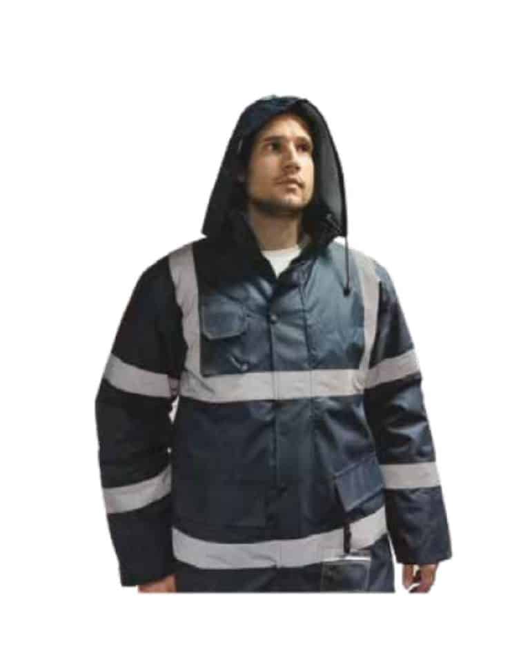 Hi-Vis Parka Jacket With Reflective Tape - ZDI - Safety PPE & Uniforms ...