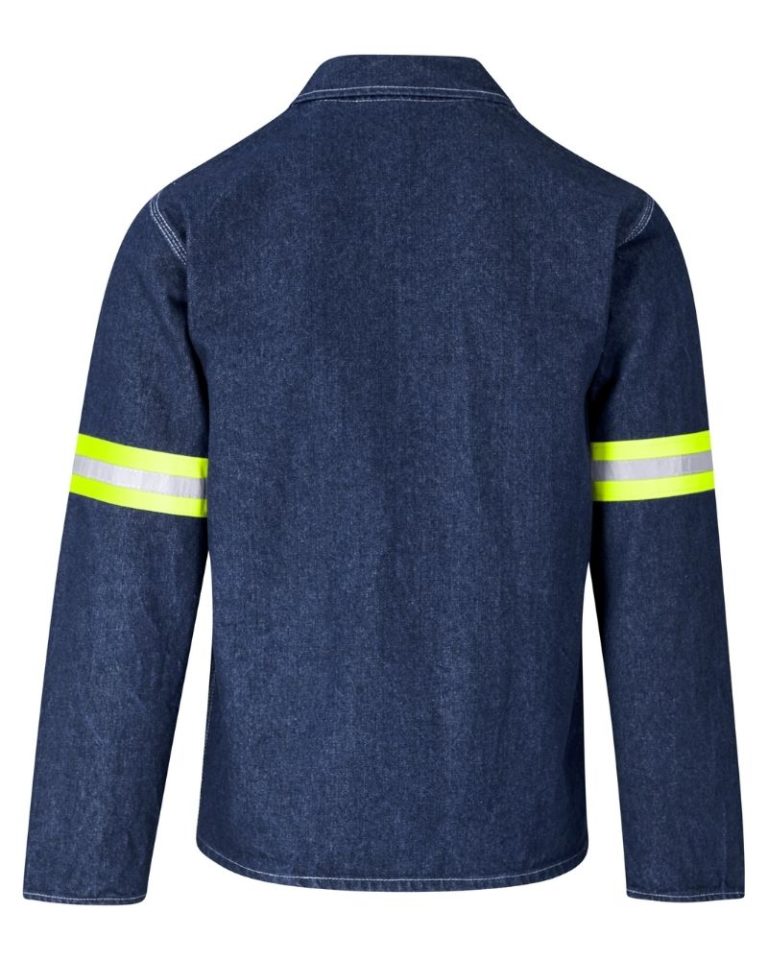 Cast Premium 100% Cotton Denim Jacket WITH YELLOW REFLECTIVES - ZDI ...