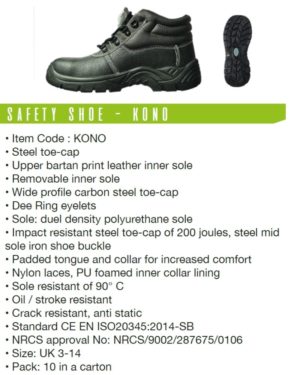 Kono Safety Shoes - ZDI - Safety PPE & Uniforms Wholesaler Since 2018