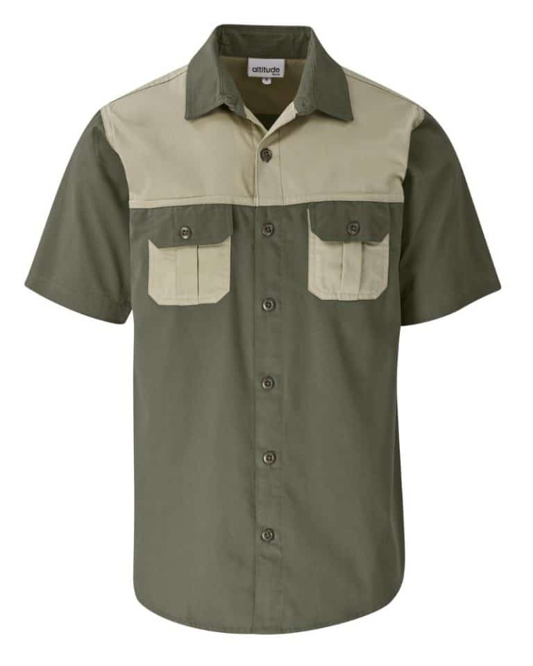 Mens Short Sleeve Serengeti 2-Tone Bush Shirt - ZDI - Safety PPE ...
