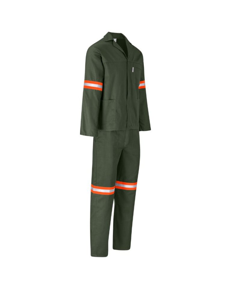 Altitude Workwear Acid Resistant Polycotton Conti Suit Reflective Olive ...