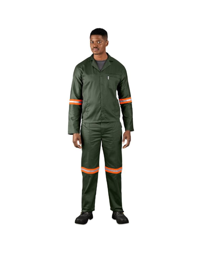 Altitude Workwear Acid Resistant Polycotton Conti Suit Reflective Olive ...