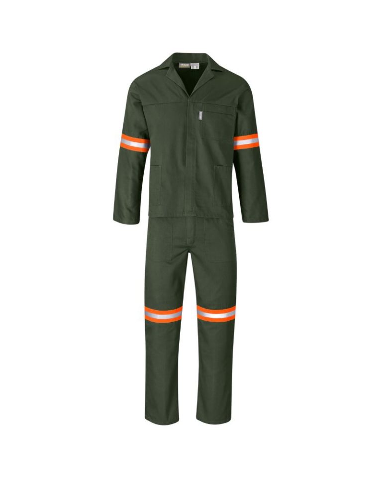 Acid Resistant Polycotton Conti Suit - Reflective Arm & Legs - Orange ...