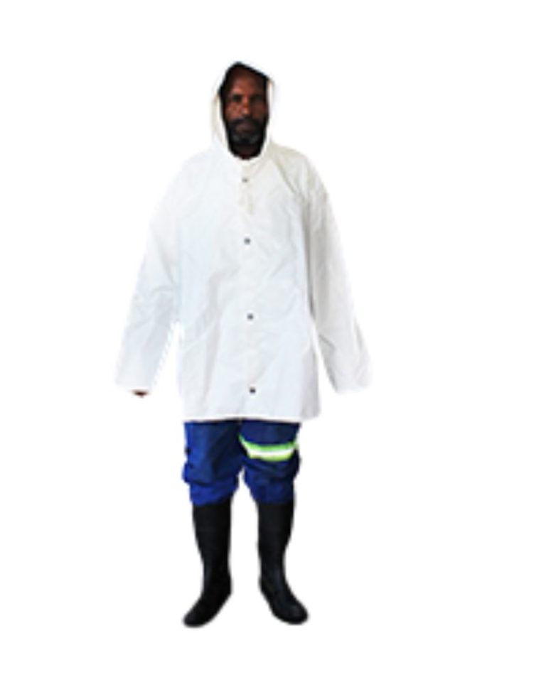 PC512 Chemical Waterproof Loading Jacket PVC White S‑3XL - ZDI - Safety ...