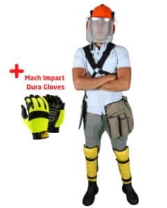 Brush Cutting Kit, Includes Helmet, Harness, Vibration Gloves, Pouch ...