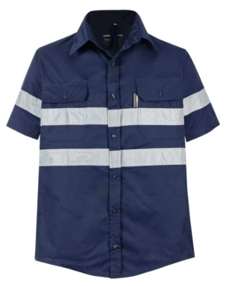 Pioneer Reflective Short Sleeve Vented Utility Shirt Navy S‑4XL SABS ...