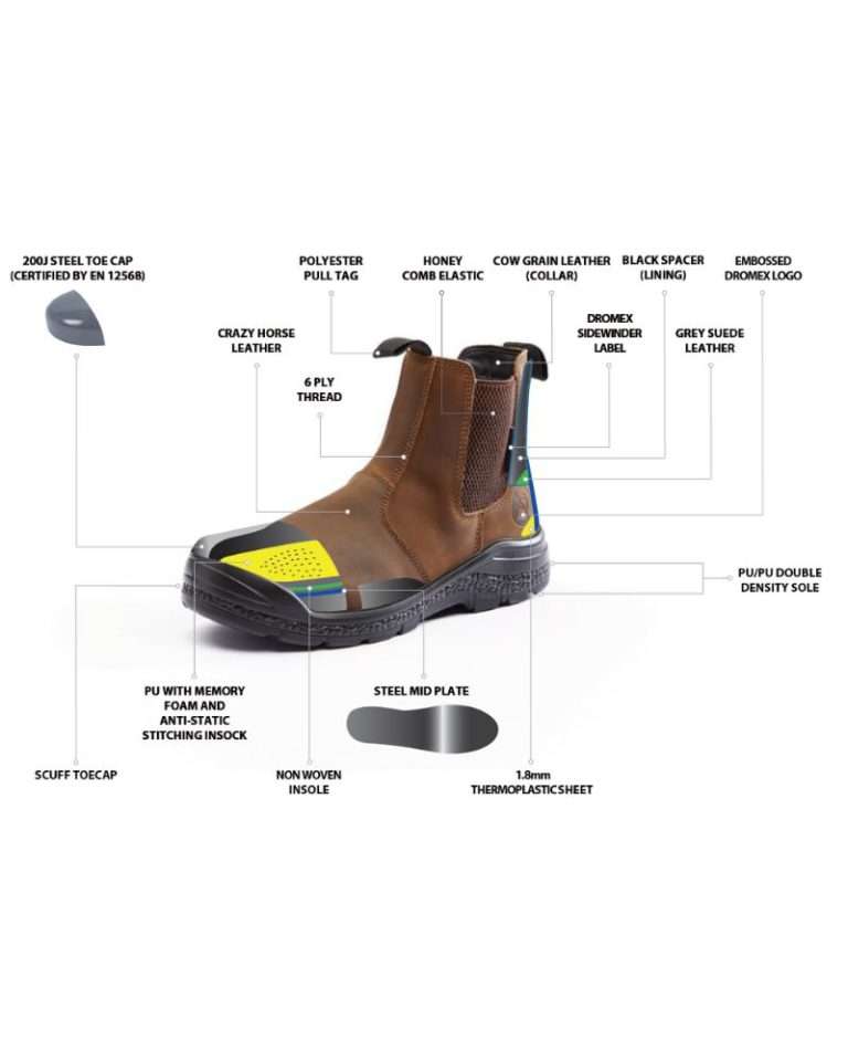 Dromex Chelsea Crazy Horse Boots - ZDI - Safety PPE & Uniforms ...