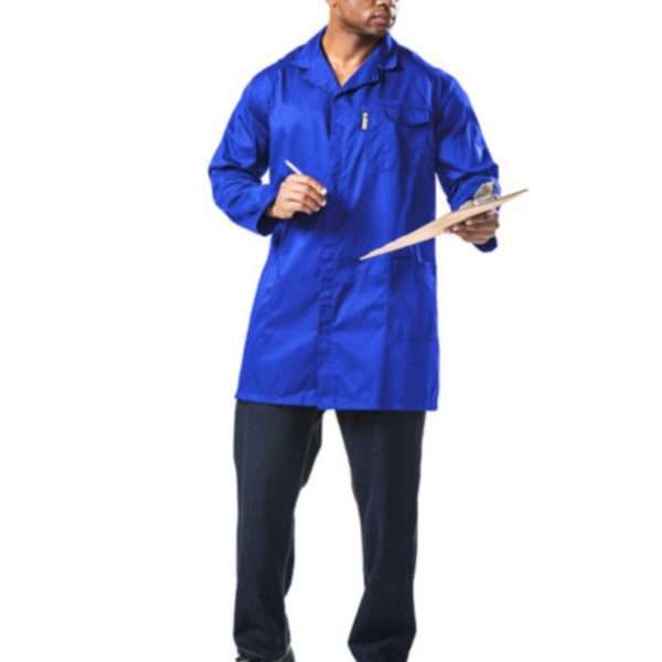 Dromex DW‑HACCP Dust Coat 65/35 White Navy Blue XS‑3XL HACCP - ZDI ...