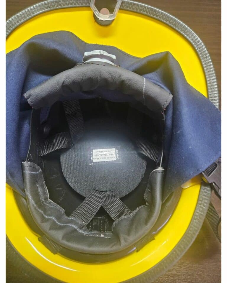 Industrial Fire Fighting Helmet Non-NFPA Yellow Red - ZDI - Safety PPE ...